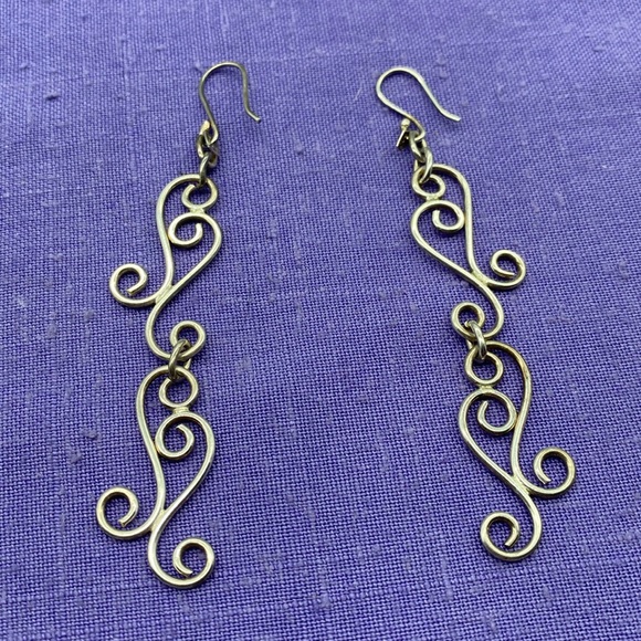 Handmade | Jewelry | Vintage Sterling Silver Scroll Design Earrings ...